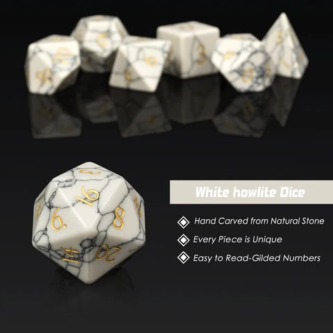 Buy New Style Gemstone Dice Custom Dnd Dice Stone Polyhedral Dice Set ...