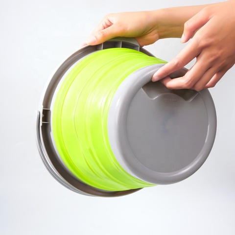 Buy Portable Retractable Outdoor Water Storage Plastic Bucket Folding ...