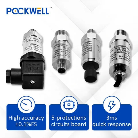Buy Pressure Sensor 4-20ma 0.5-4.5v I2c Rs485 Output 1/4 Npt G1/2 Water ...