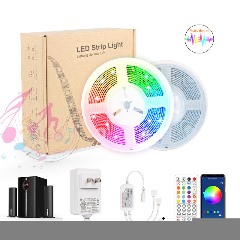 Buy Rgbic 10m/18d 12v Led Strip Light With Remote 5050 Rgb Set 10 ...