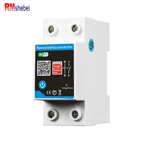 Buy Rmshebei 63a 2p Smart Circuit Breaker Wifi Enabled Mcb Tuya Smart Life App Control 220v ...