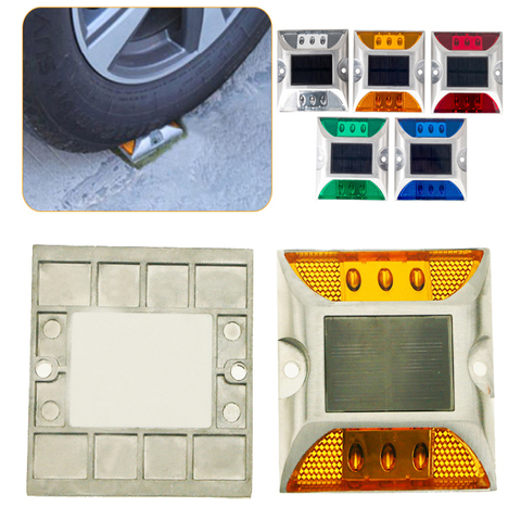 Buy Solar Road Stud Aluminum Road Shoulder Track Warning Lights Led ...