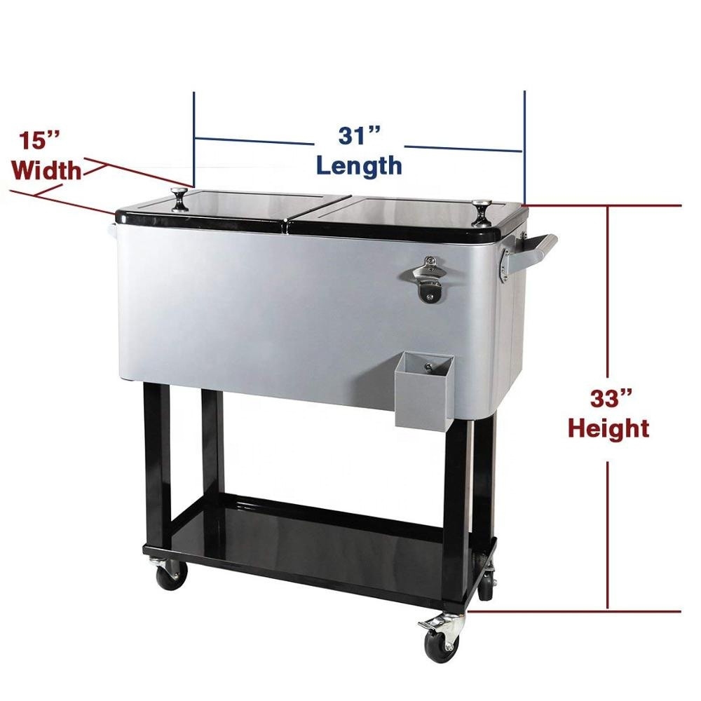 Buy Trinity Steel Solar Cooler Box Table With Shelf from Dongrun ...