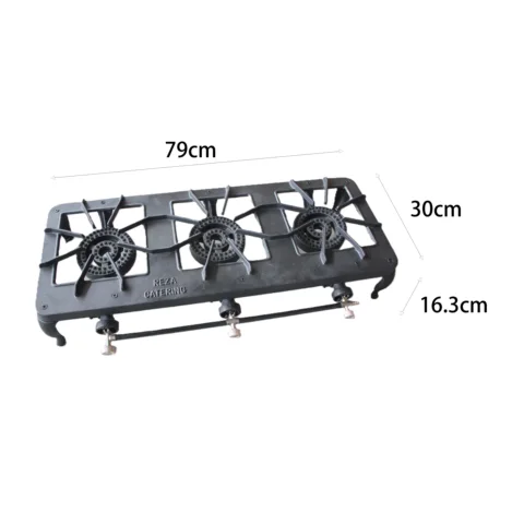 Buy Triple Burner Cast Iron Stove For Household Hotel Outdoor Lp Gas ...