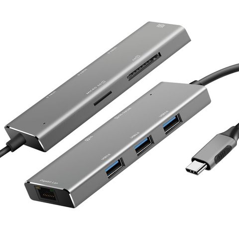 Buy Usb Hubs 6 Port Splitter Usb Type C Hub Ethernet Docking Station ...