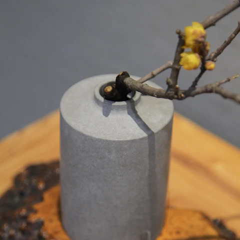 Buy Wabi-sabi Concrete Table Top Flower Vase Interior Minimalist Home ...