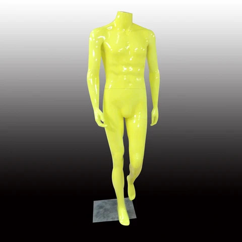 Buy Yellow Headless Full Body Men Fiberglass Mannequin Male Dummies For ...