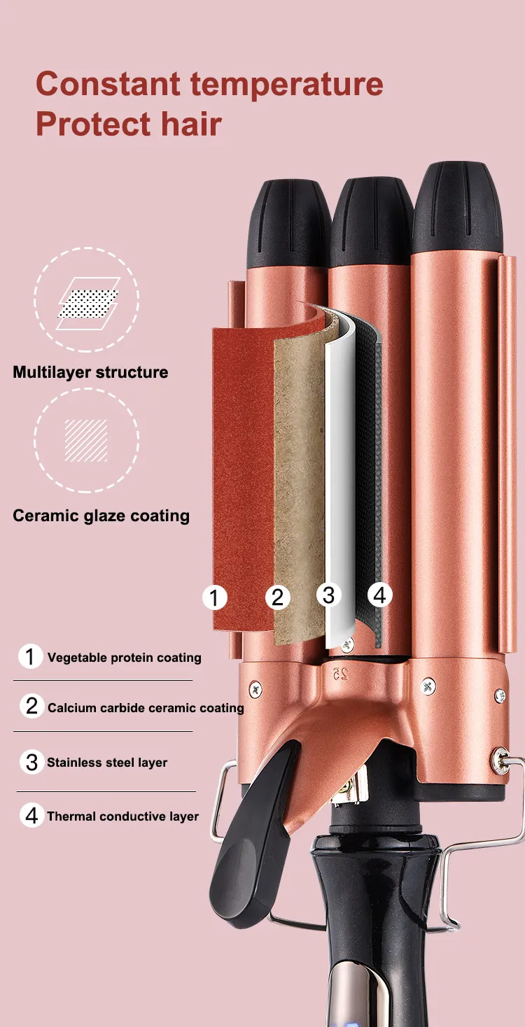 Buy Adjustable Hair Curling Roller Professional Lcd Big Barrel Waver ...