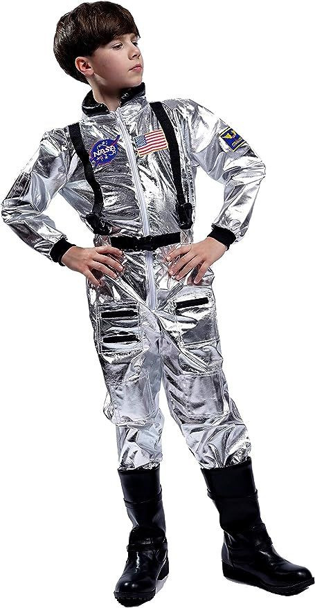 Buy Kids Astronaut Space Suit Costume Cosplay Jumpsuit With Embroidered ...