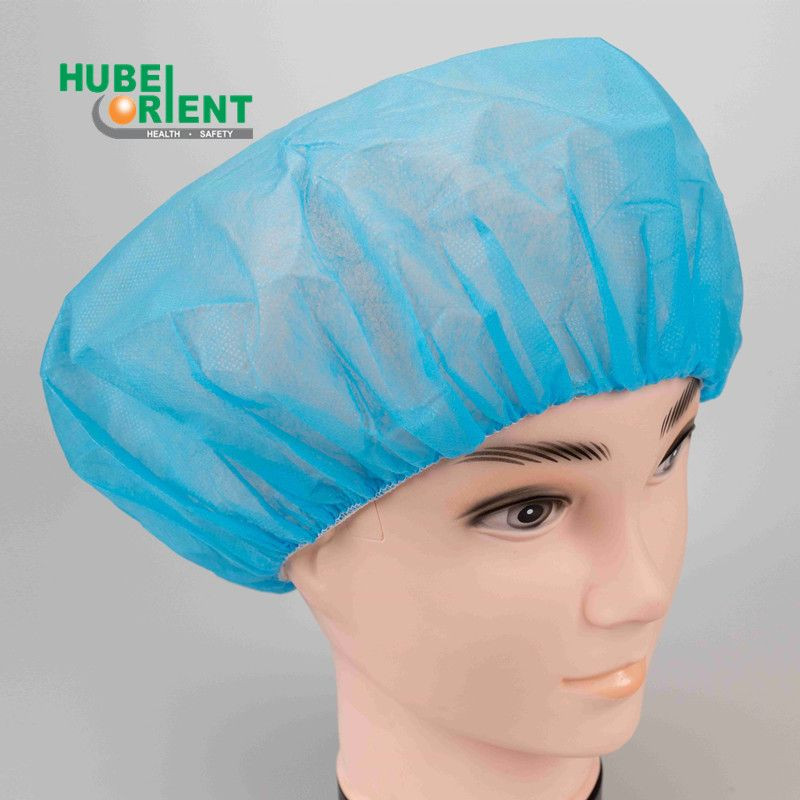 Buy Disposable Pp Non-woven Bouffant Round Cap With Elastic Rubber from ...