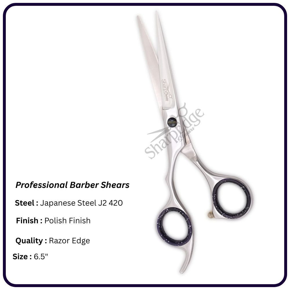 Buy Left-hand Barber Scissors 6.5" – Polished Razor Edge Offset Shears ...