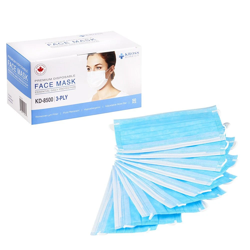 Buy 1,000 (20 Boxes Of 50) Medical 3-ply Face Masks Astm F2100 Level Ii ...