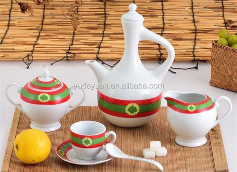 Buy 17pcs23pcs Fine Porcelain Saba Queen Sheba Design Ethiopian Coffee ...