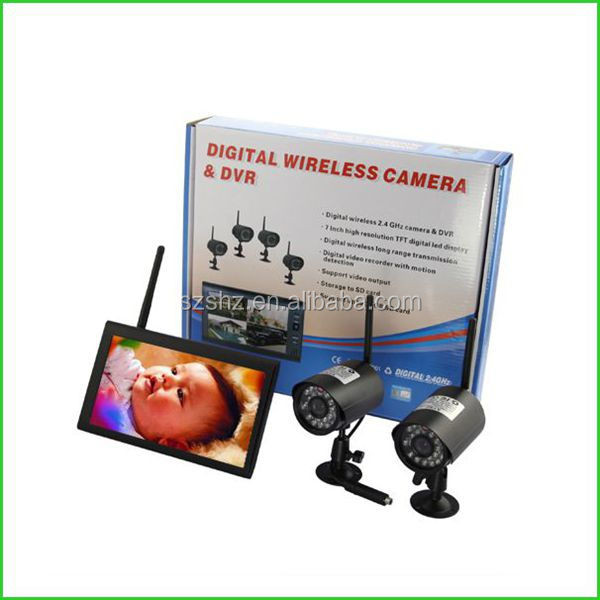Buy 2.4ghz Wireless Quad Cctv Camera With 7" Hd Monitor Receiver from ...