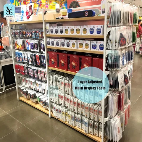 Buy Accessories Display Rack Metal Supermarket Shelf Gondola Shelving ...