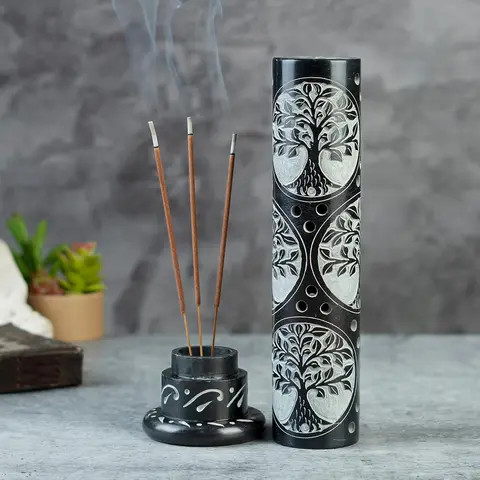 Buy Best Quality Handcrafted Soapstone Incense Tower For Burning Stick ...