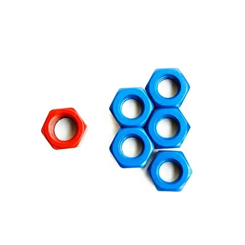Buy Blue Red Color Ptfe Coating Carbon Steel Heavy Hex Nut from D & T ...