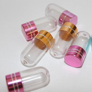 Buy Bullet Shape Small Transparent Plastic Bottles With Metal Cap For ...