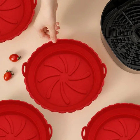 Buy Chengke Hot Reusable Air Fryer Silicone Baking Pan Sunflower Fryer ...