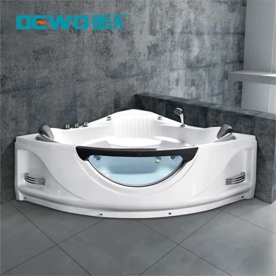 Buy Classic Design Fan-shaped Spa Massage Hot Tub With Curved Glass ...