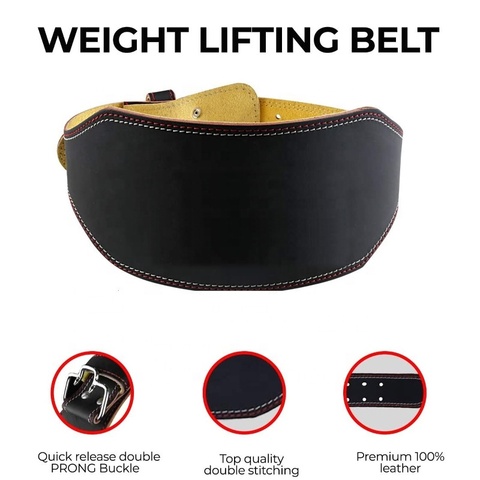 Buy Custom 6 Inch Leather Weightlifting Belt /gym Training Belt Fitness ...