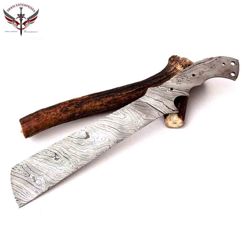 Buy Damascus Steel Machete Blank Blade Knife Professional Quality Knife ...