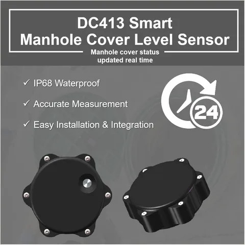 Buy Dc413 Manhole Cover Monitoring System Over Iot Ultrasonic Sensors ...