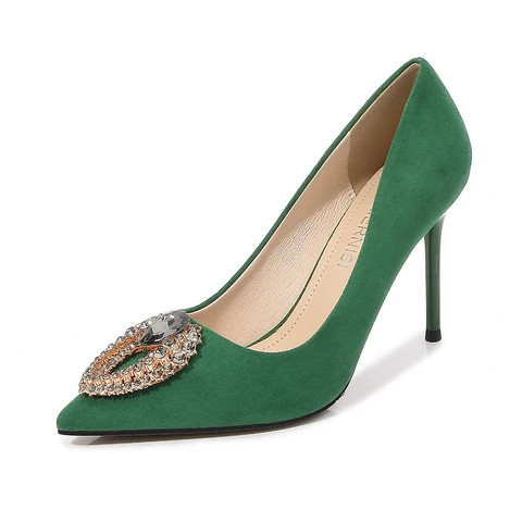 Buy Designer Golden Diamond Stiletto Glamorous Pointed Toe High Heel ...