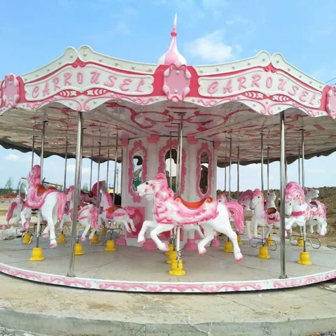 Buy Electric Automatic Adult Carousel Outdoor Amusement Park Rides ...