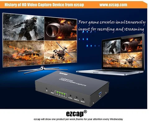 Buy Ezcap 4 Channel Usb3.0 Hdmi Video Capture Uvc With Live Streaming ...