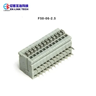 Buy F50-06-2.5 Pcb Spring Terminal Block 2.5mm Screwless Terminal Block ...