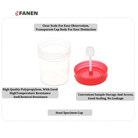 Buy Fanen Fecal Container With Spoon 30ml 40ml Specimen Sample ...