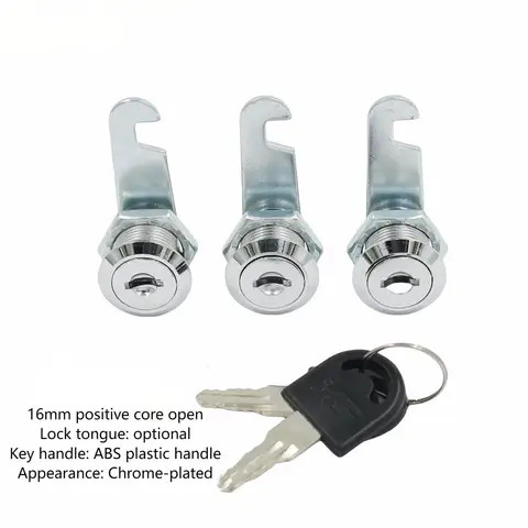 Buy Flat Key Lock Quarter Turn Cam Lock For Metal Cabinets Cylinder ...
