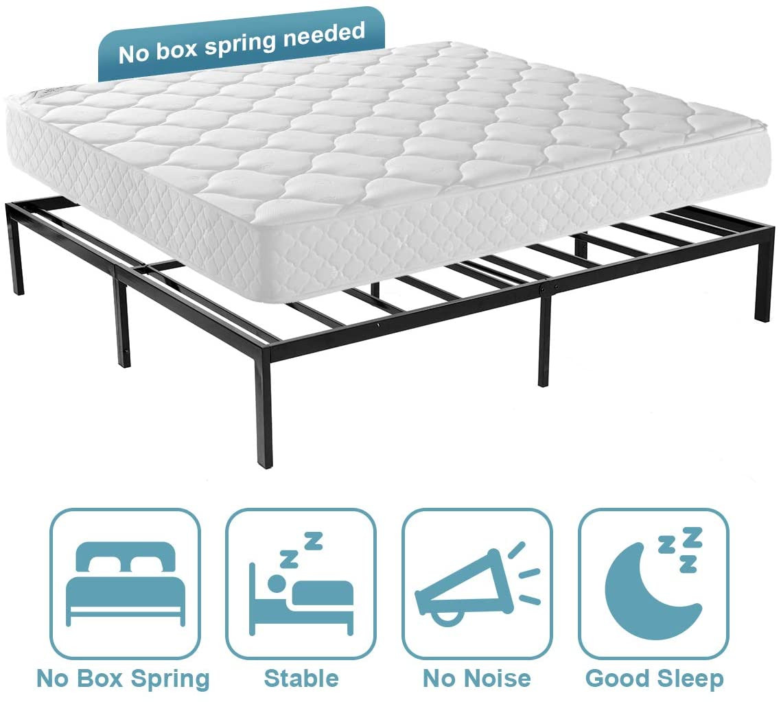 Buy Heavy Duty Steel Slat Easy Quick Lock Assembly No Box Spring Needed ...
