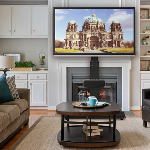 Buy Height Adjustable Universal Tilt Floor Tv Stand Base With Mount For ...