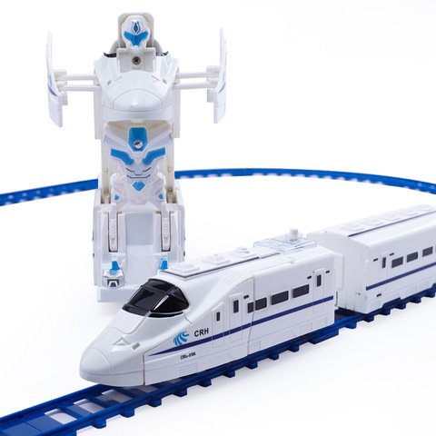 Buy High Speed Train Toy Train Set Electric Transform High Rail Car Toy ...