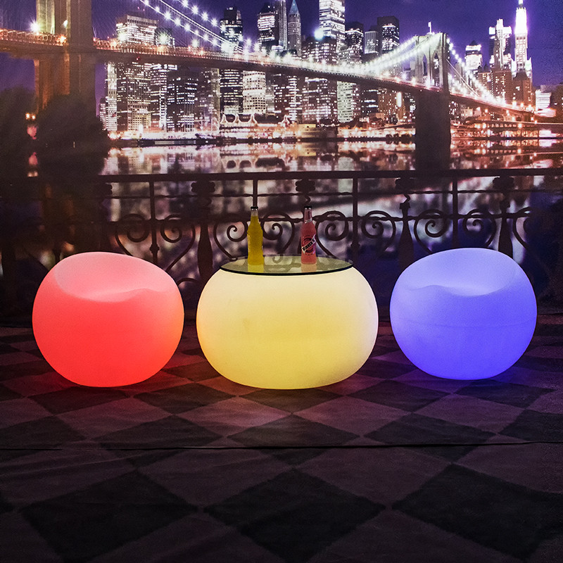 Buy Illuminated Led Bar Table Led Furniture Dining Bar Table Light Up ...
