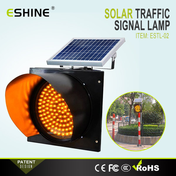 Buy Long Visible Distance Solar Amber Flashing Light For Traffic ...