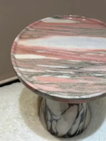 Buy Luxury Pink Marble Table Top Living Area Interior Round Natural ...