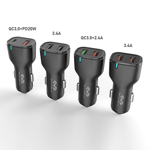 Buy Miccell Oem Customized 20w Pd Fast Charging Usb Car Charger Qc3.0 ...