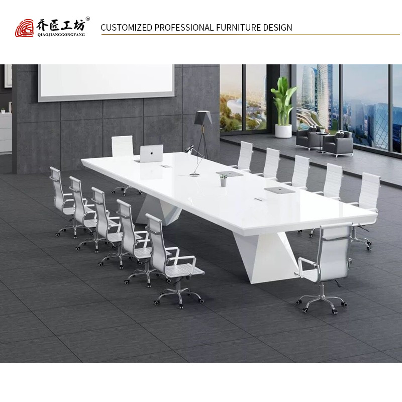 Buy Modern Office Meeting Room Table Solid Wood Simple Work Visit ...