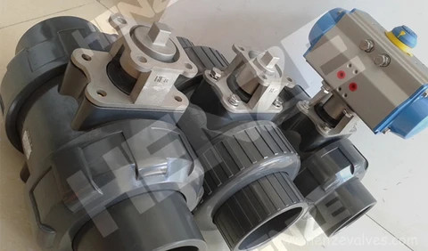 Buy Plastic Upvc, Cpvc, Pph, Pvdf, Frpp Actuated Ball Valve from Henze Valves Corporation, China ...