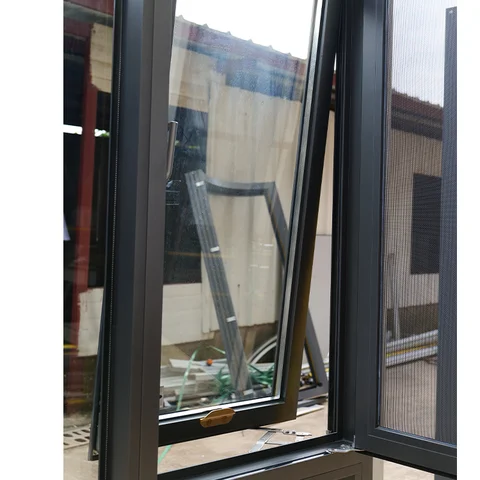 Buy Rg110 Aluminum Frame Modern Casement Window Double Glass Heat ...