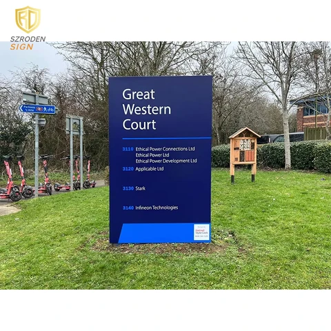 Buy Shenroden Aluminum Curved Outdoor Free Standing Totem Signage Led ...