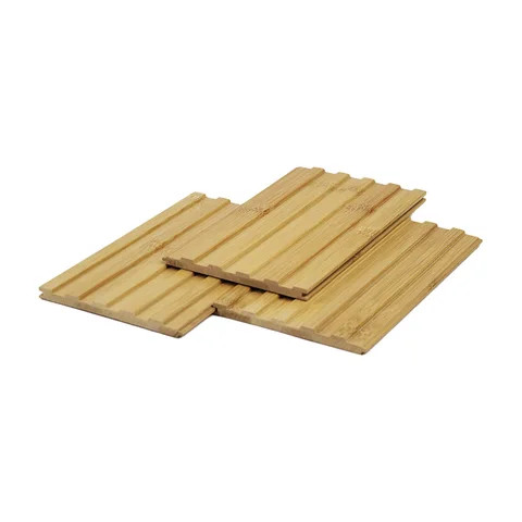 Buy Solid Wood Veneer Wall Cladding Flame Retardant Bamboo Wood Fiber ...