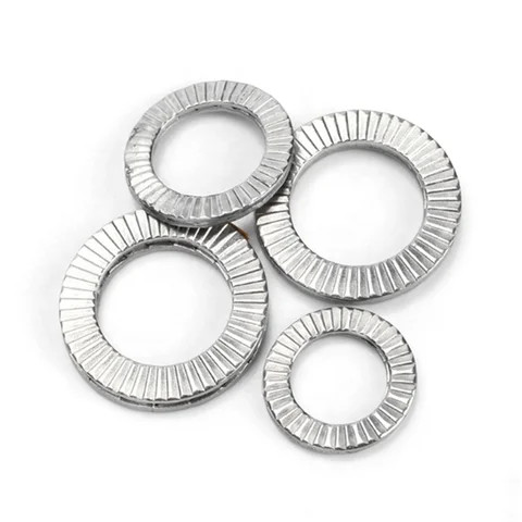 Buy Ss304 316 Din 25201 Double Fold Self Locking Washers Safety Knurling Wedge Lock Washers from ...