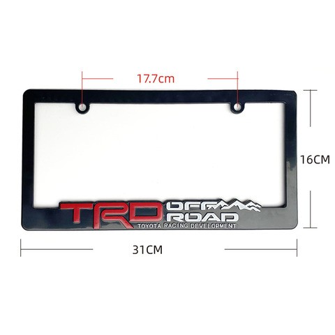 Buy Usa Jdm Trd Plastic Stainless Steel Custom Car License Plate Frame ...