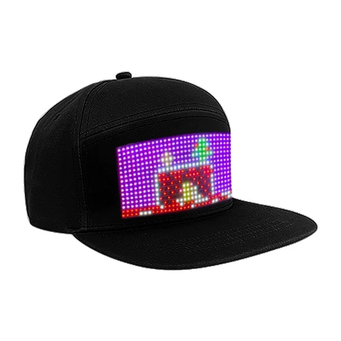 Buy Usb Rechargeable Programmable Led Scrolling Text Message Hat ...