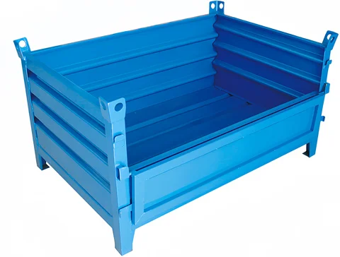 Buy Warehouse Stackable Steel Pallet Box Metal Storage Container Boxes ...