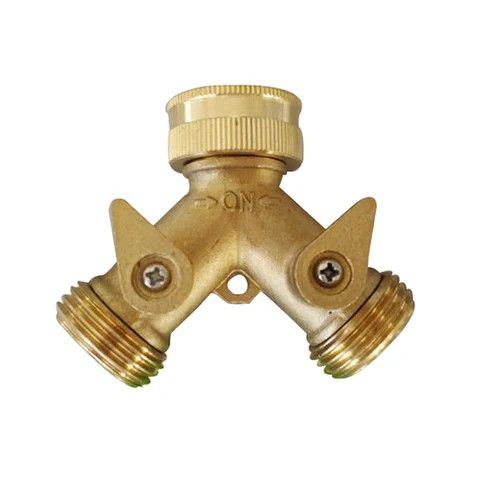 Buy Y Pipe Fitting 2 Way Hose Splitters With Valve from Zhejiang ...